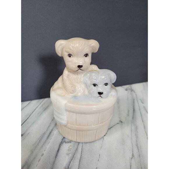 Artmark | Accents | Vintage Ceramic Puppy Figurine In Bathtub By ...